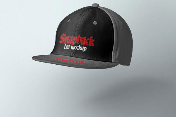 Side View of a Gravity Snapback Cap Mockup Free Download | Resource Boy