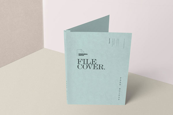 Standing Paper File Folder Cover Mockup Free Download | Resource Boy