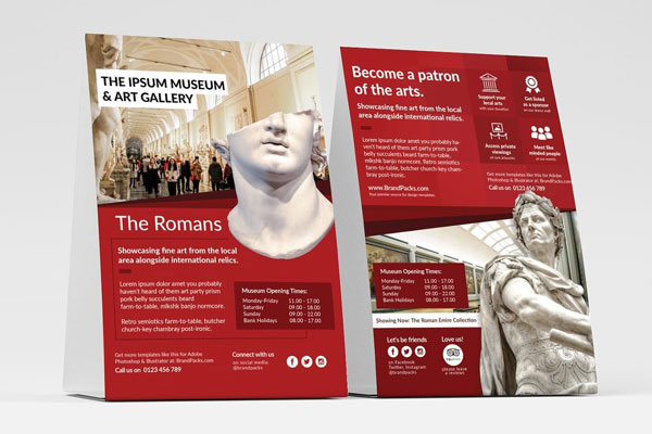 Two Museum Event Flyer Templates Free Download | Resource Boy