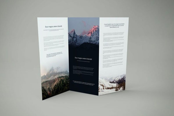 Overhead View of Opened Trifold Brochure Mockup (FREE) - Resource Boy