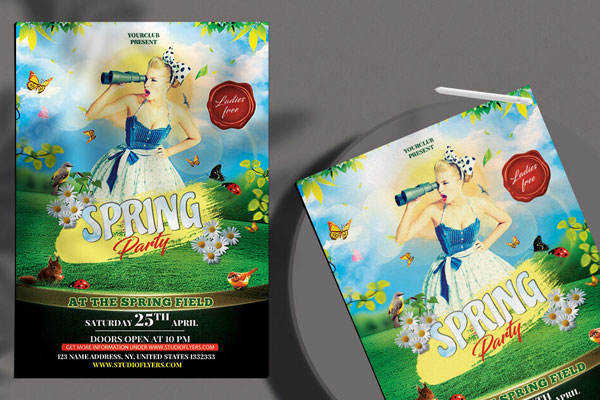 Spring Break Nightclub Flyer Template Featuring Slash Typography Free ...