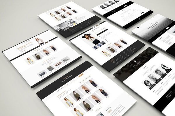 Mockup Showing Perspective View of Isometric Web Pages Free Download ...