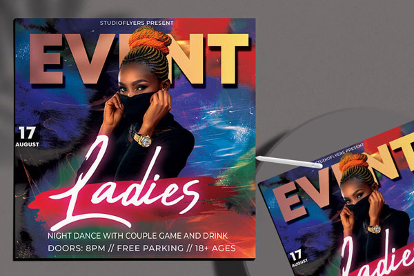 Modern Colorful Ladies Event Flyer and Instagram Template Free Download ...