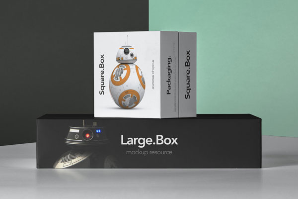 Three Packaging Box Mockup in Different Sizes (FREE) - Resource Boy