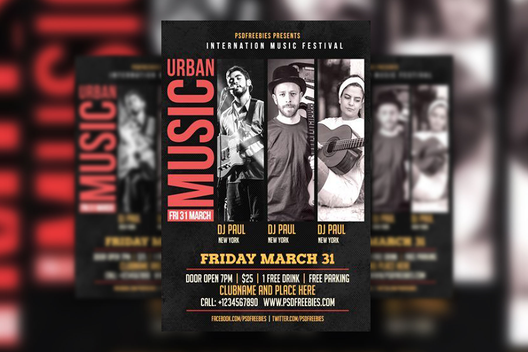 Classic Music Event Flyer Template FREE Resource Boy