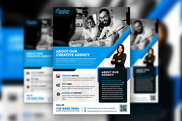Classy Grid Corporate Flyer Template Free Download | Resource Boy