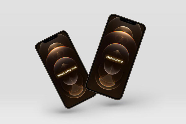 Front View of a Floating iPhone Mockup (FREE) - Resource Boy