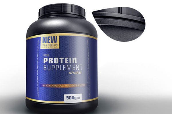 Front View Protein Powder Supplement Packaging Jar Mockup Free Download ...