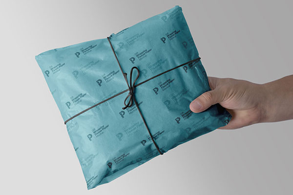 Hand Holding Gift Wrapping Tissue Paper Mockup Free Download | Resource Boy
