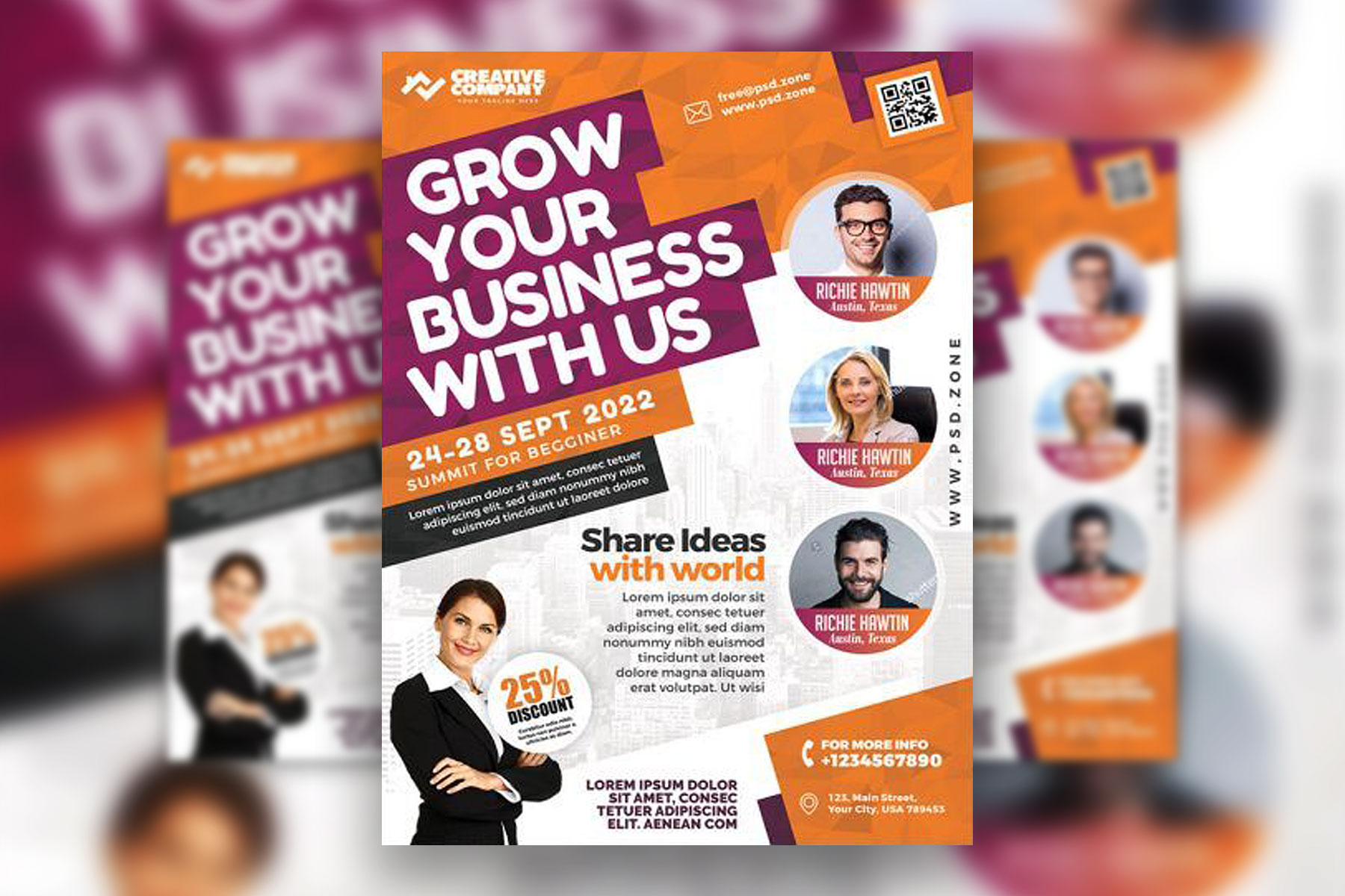 Infographic Business Conference Flyer Template FREE Resource Boy