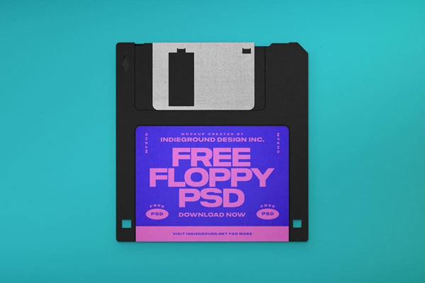 Top-View Classic Floppy Disk Mockup Free Download | Resource Boy