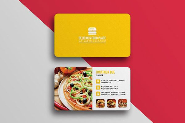 Food Card Printable Templates Free Food Menu Card Template (PSD)