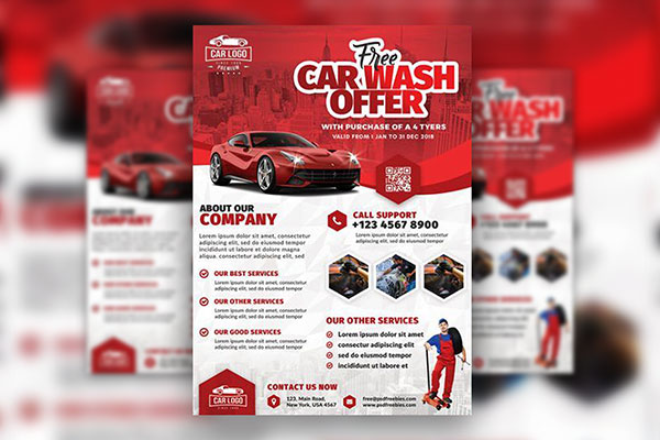 Modern Car Rental Flyer Template FREE Resource Boy
