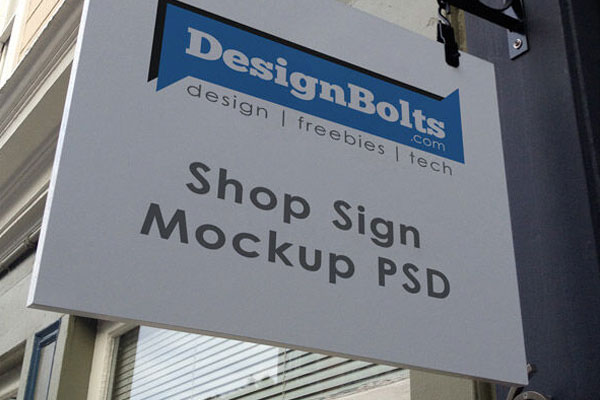 Outdoor Wall-mounted Signage Mockup Free Download | Resource Boy