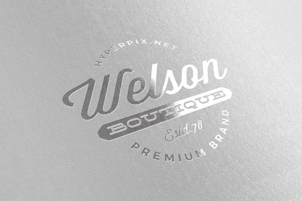 Overhead View of Metallic Silver Logo Mockup Free Download | Resource Boy