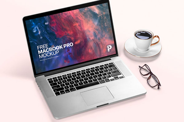 MacBook Pro Desk Casual Setup Mockup (FREE) - Resource Boy