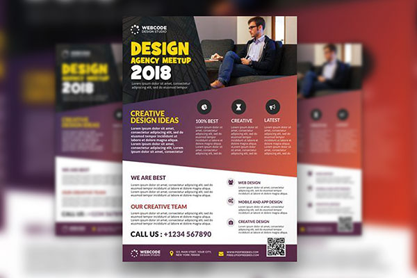 Professional Conference Flyer Template Free Download | Resource Boy