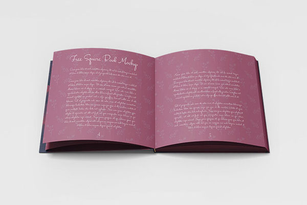 Set of Three Realistic Square Book Mockups Free Download | Resource Boy