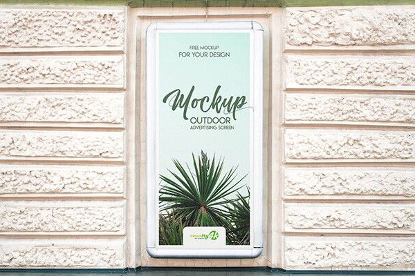 Front View of Outdoor Poster Mockup Presenting 3 Shots Separately (FREE ...