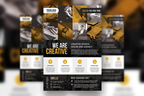 3 Collage, Modern Corporate and Business Flyer Templates in Different ...