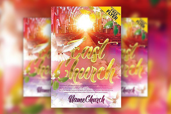 Bright Sparkly Church Event Flyer Template Free Download | Resource Boy