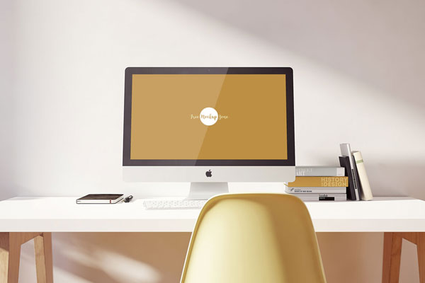 iMac 24 Front View with Seven Distinct Colors Mockup Free Download ...