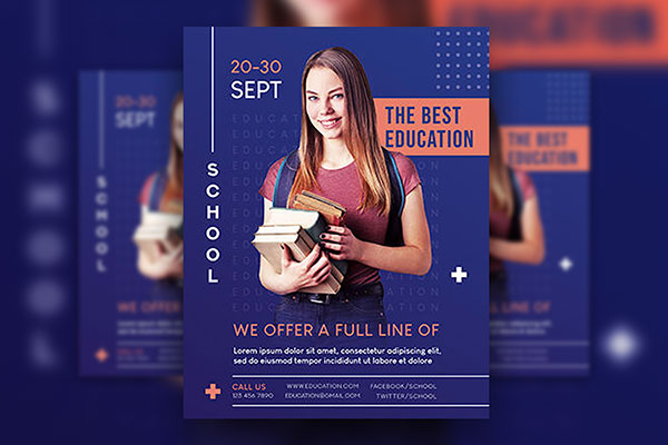 Modern Abstract Education Flyer Template Free Download | Resource Boy