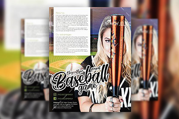 Modern Stadium Baseball Flyer and Facebook Cover Template Free Download ...