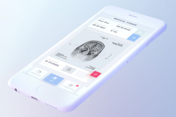 Perspective View of a Floating iPhone Mockup Free Download | Resource Boy