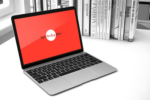 Perspective View of a Laptop Screen Mockup Free Download | Resource Boy