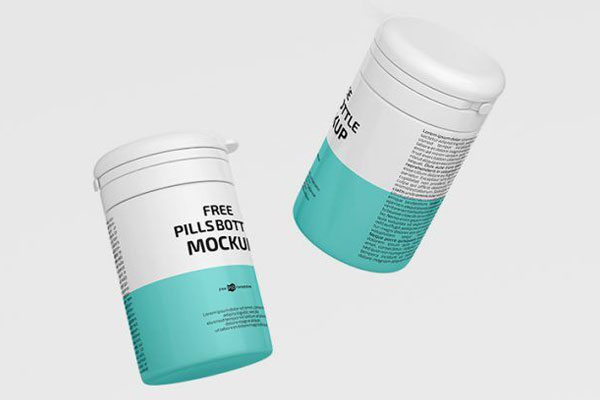 Three Cylindrical Pills Bottle Mockups Free Download | Resource Boy