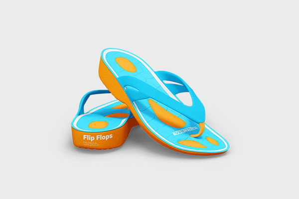 3 Different Positions of Flip-flops Mockups Free Download | Resource Boy