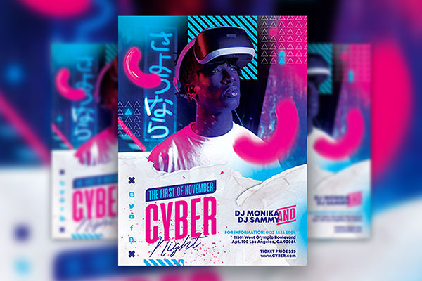 Abstract Club Event Flyer Template Free Download | Resource Boy