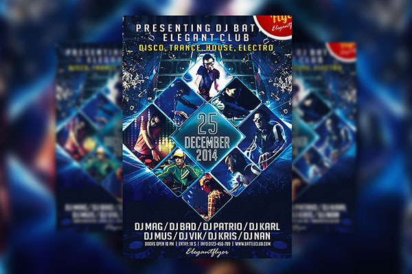 Collage, Futuristic DJ Battle Event Flyer Template Free Download ...