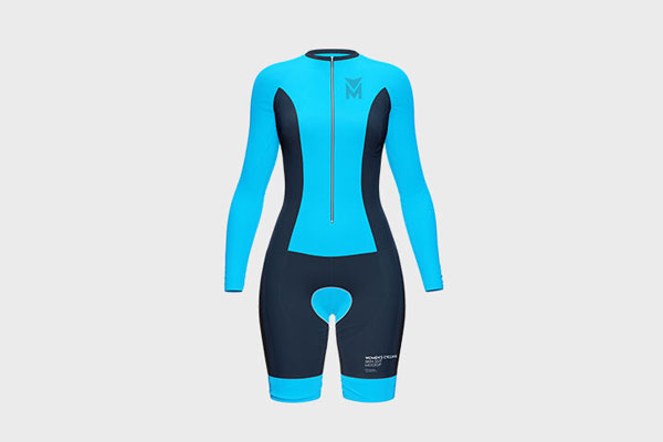 Front and 3/4 View of 3 Women's Cycling Suit Mockups Free Download ...