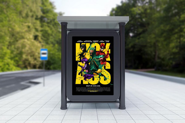 Front View Bus Stop Poster Mockup Free Download | Resource Boy