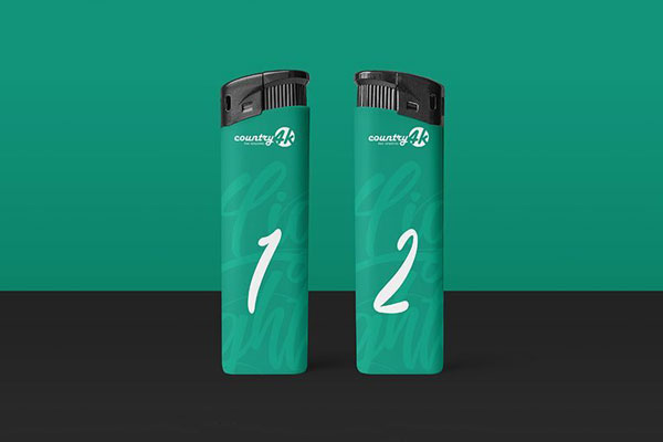 Front View of Two Simple Lighters Mockup Free Download | Resource Boy
