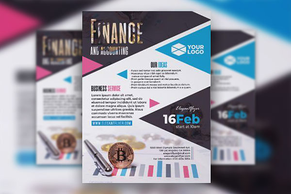 Geometric, Modern Business, Finance and Accounting Flyer Template Free ...