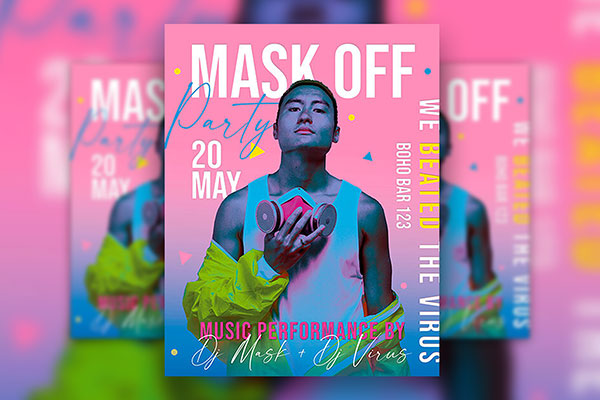 Night Event Flyer Template with Sparkle Sky Background (FREE ...