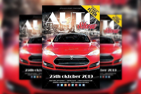 Luxurious Auto Show Flyer Template Free Download | Resource Boy