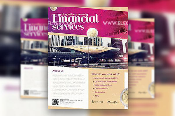 Modern Urban Financial Services Flyer and Facebook Cover Template Free ...