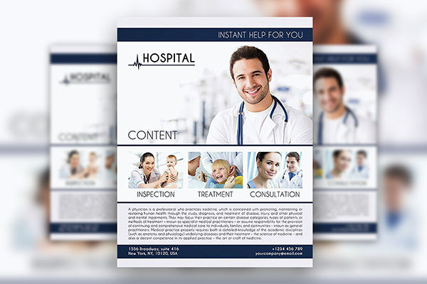 Photo Grid Health Insurance Company Flyer Template Free Download ...
