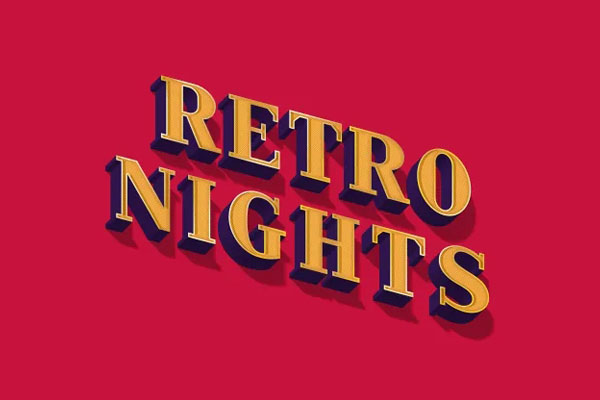 Perspective of a Retro 70s Text Effect Free Download | Resource Boy