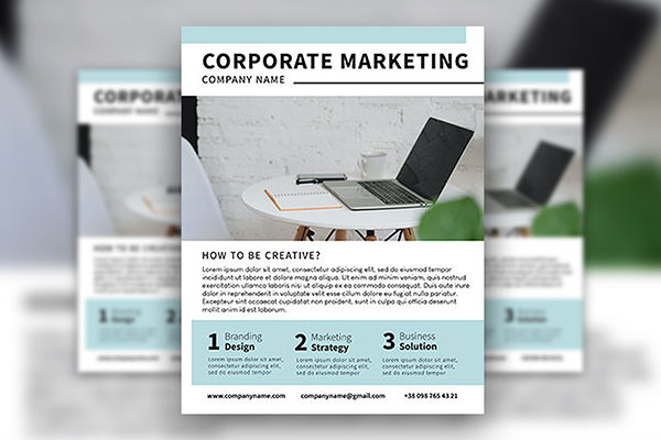 Two Minimal Grid Marketing Flyer Templates Free Download | Resource Boy
