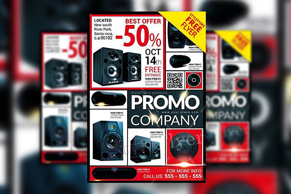 Bold Grid Sparkle Sales Event Flyer Template Free Download | Resource Boy