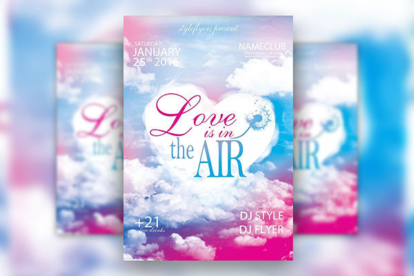 Valentines Day Love Party Flyer Template (FREE) - Resource Boy