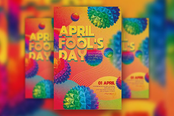 Colorful, Geometric, Modern April Fool's Day Poster Template Free ...