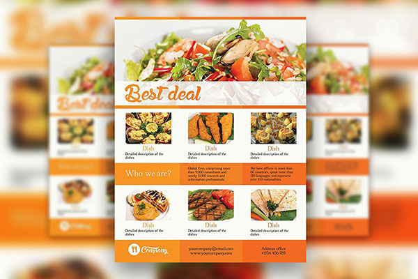 Corporate Grid Product Promotion Flyer and Facebook Cover Template Free ...