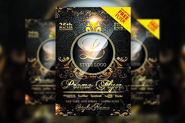 Elegant Border Party Flyer Template Free Download | Resource Boy