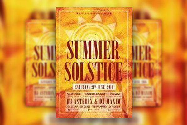 Illustrative Sun Summer Party Flyer Template Free Download | Resource Boy